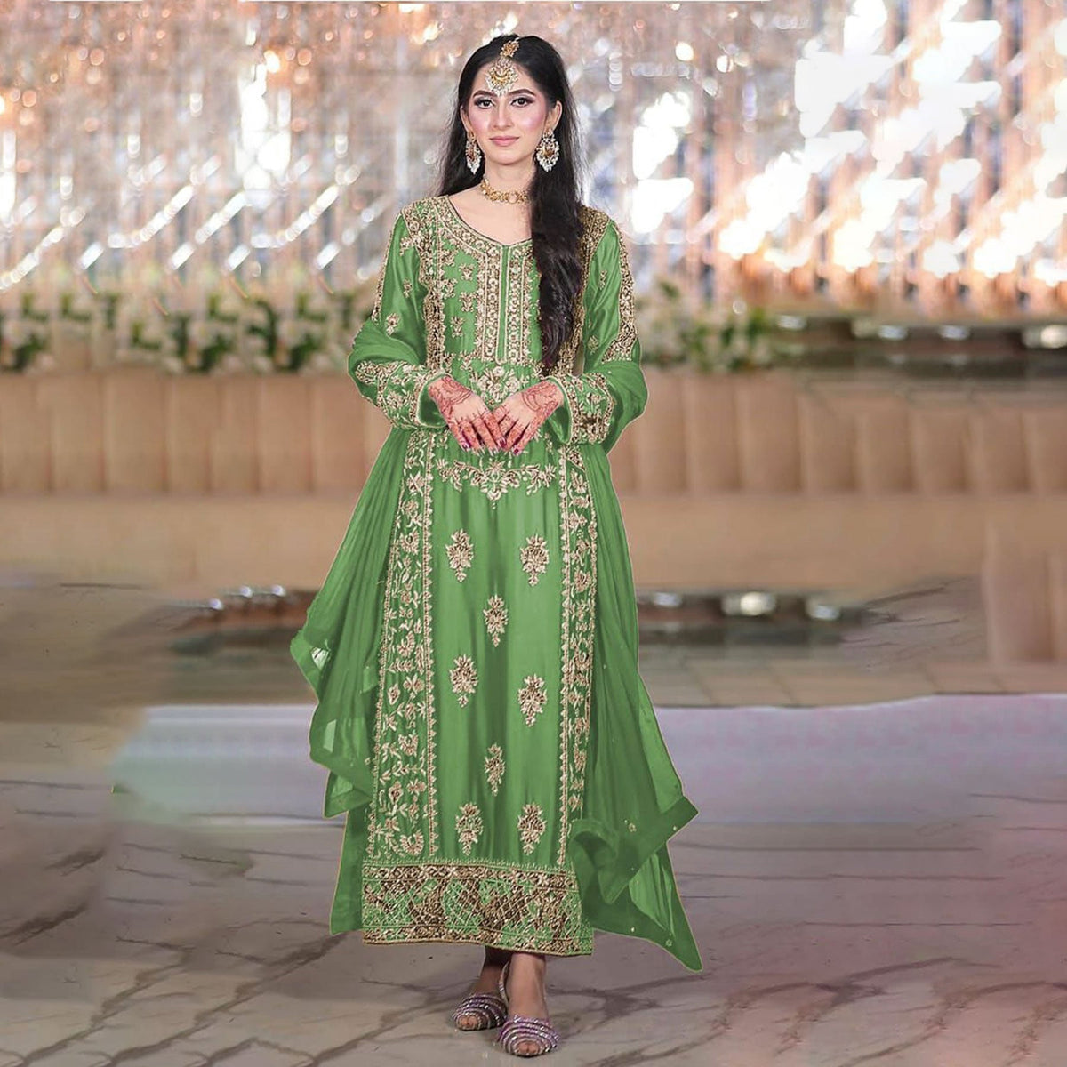 Abiha Collection - AB-05 | Green – Elnaz fatima
